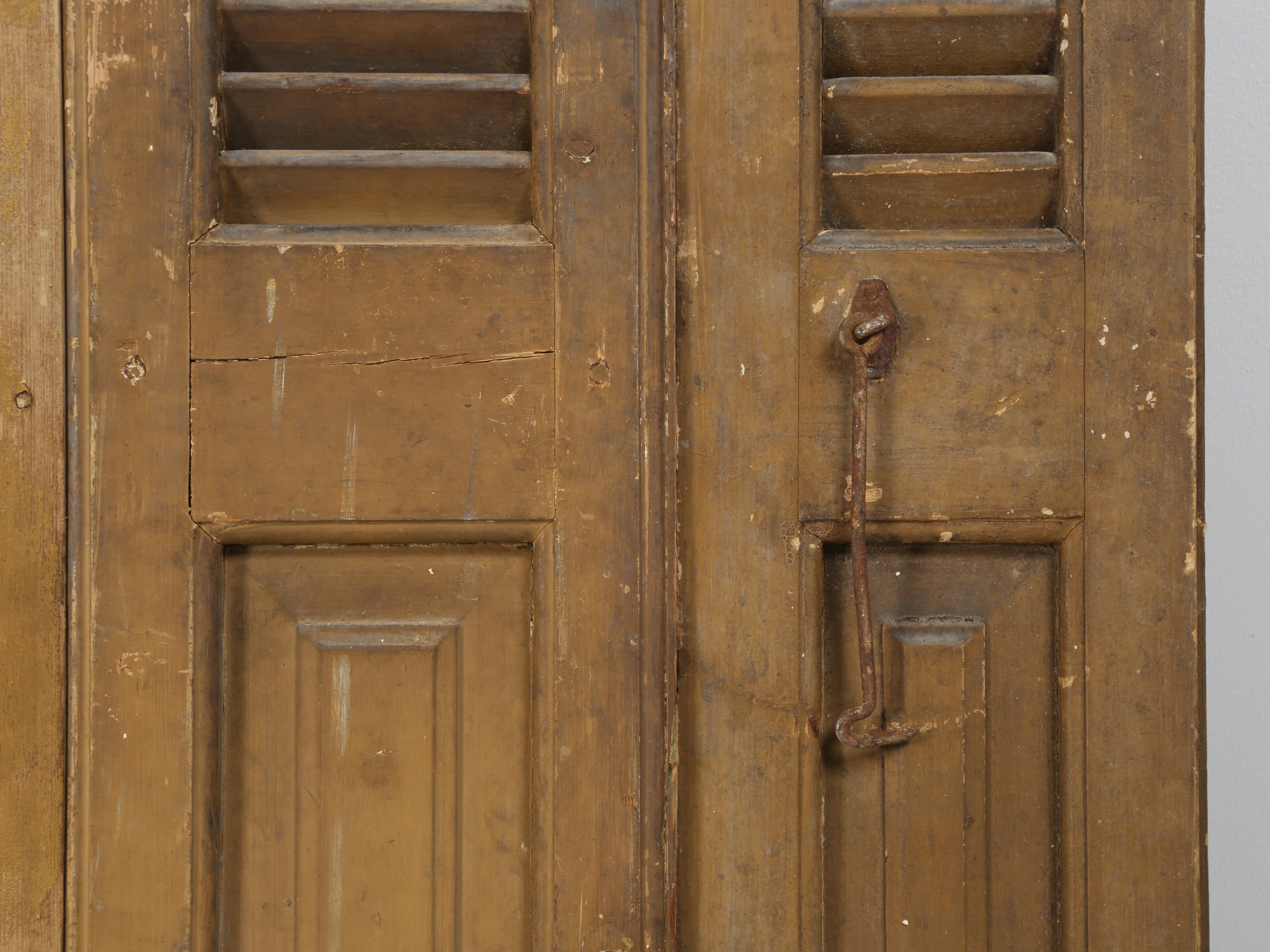 French Set of (5) Shutters from a Chateau in Brittany in Original Paint ...