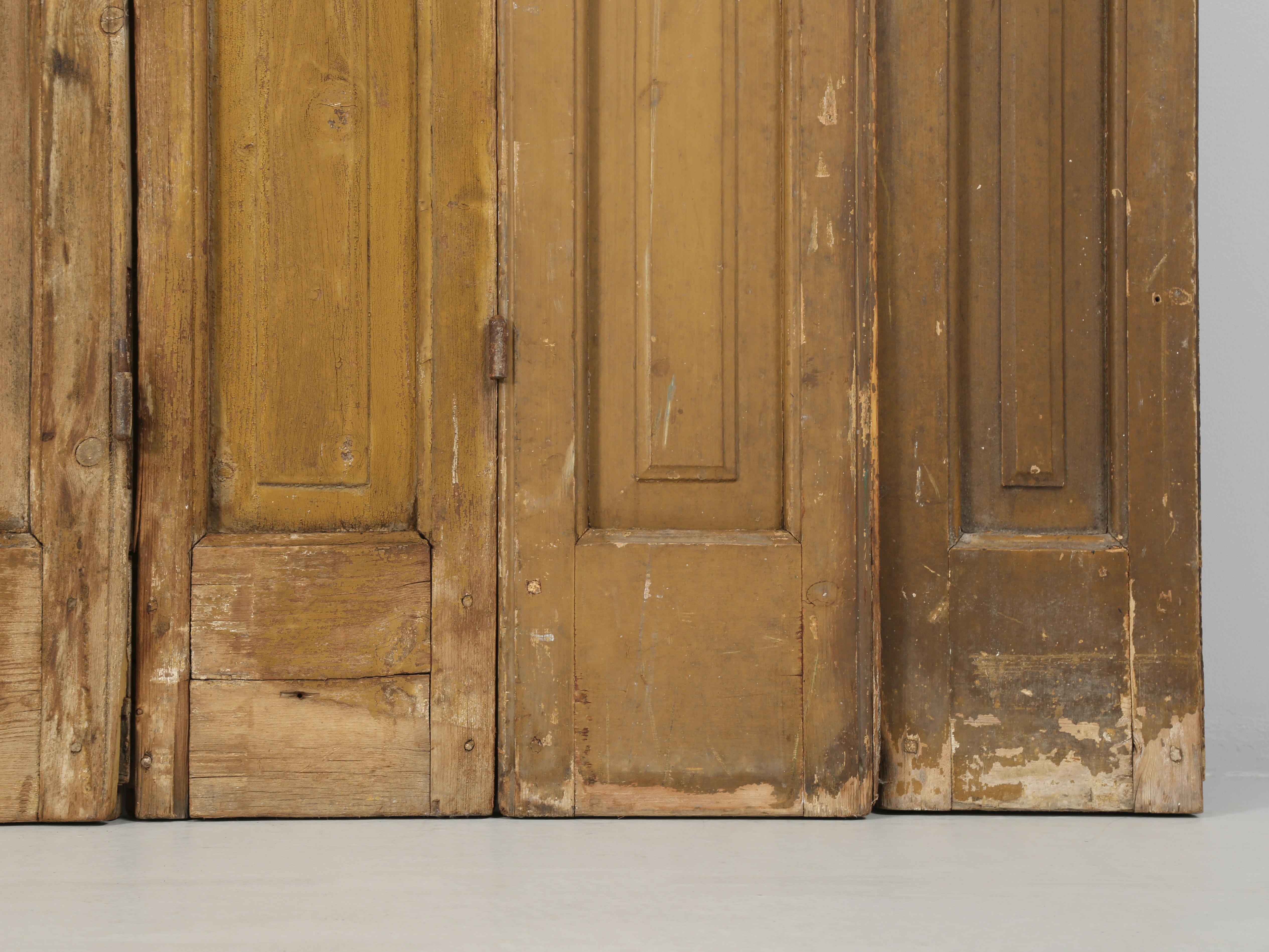 French Set of (5) Shutters from a Chateau in Brittany in Original Paint c1800's at 1stDibs