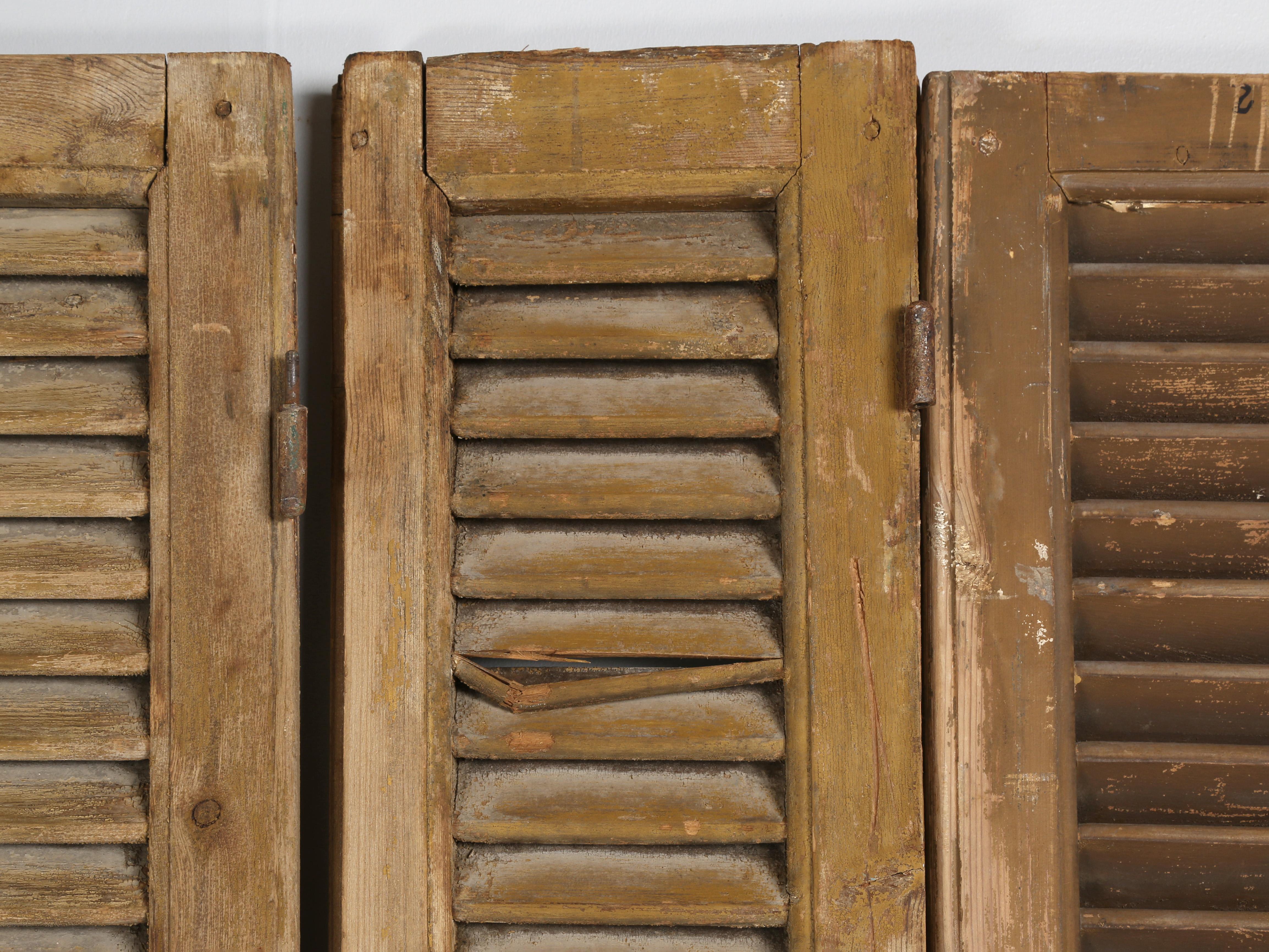 French Set of (5) Shutters from a Chateau in Brittany in Original Paint ...