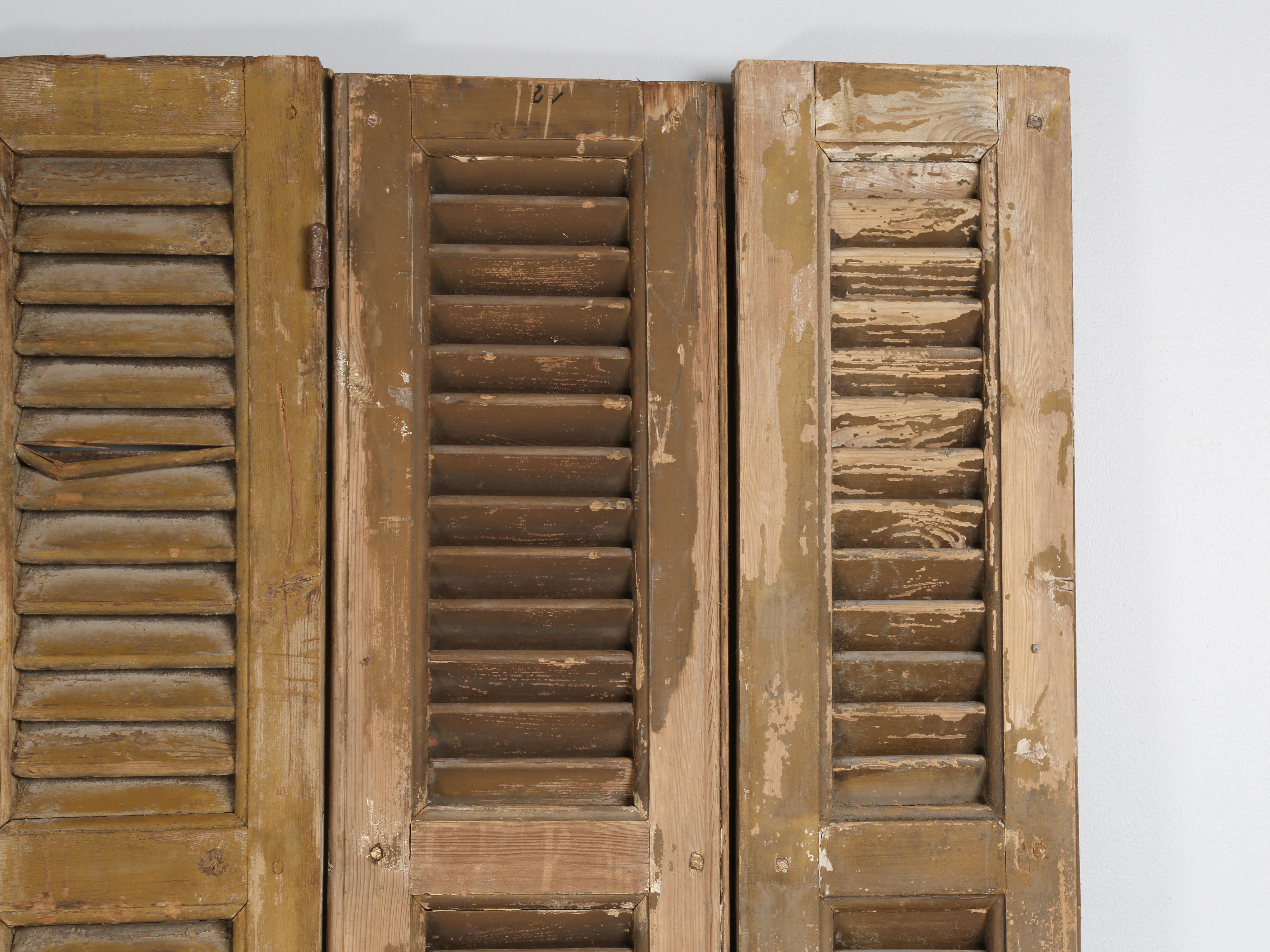 French Set of (5) Shutters from a Chateau in Brittany in Original Paint ...
