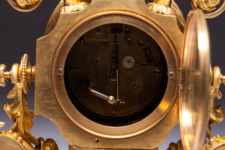 French Sèvres Porcelain Clock Set For Sale at 1stDibs