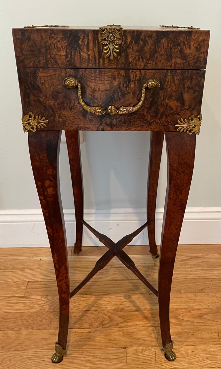 French Sewing Table, Manner of Alphonse Giroux Paris, 19th Century For ...
