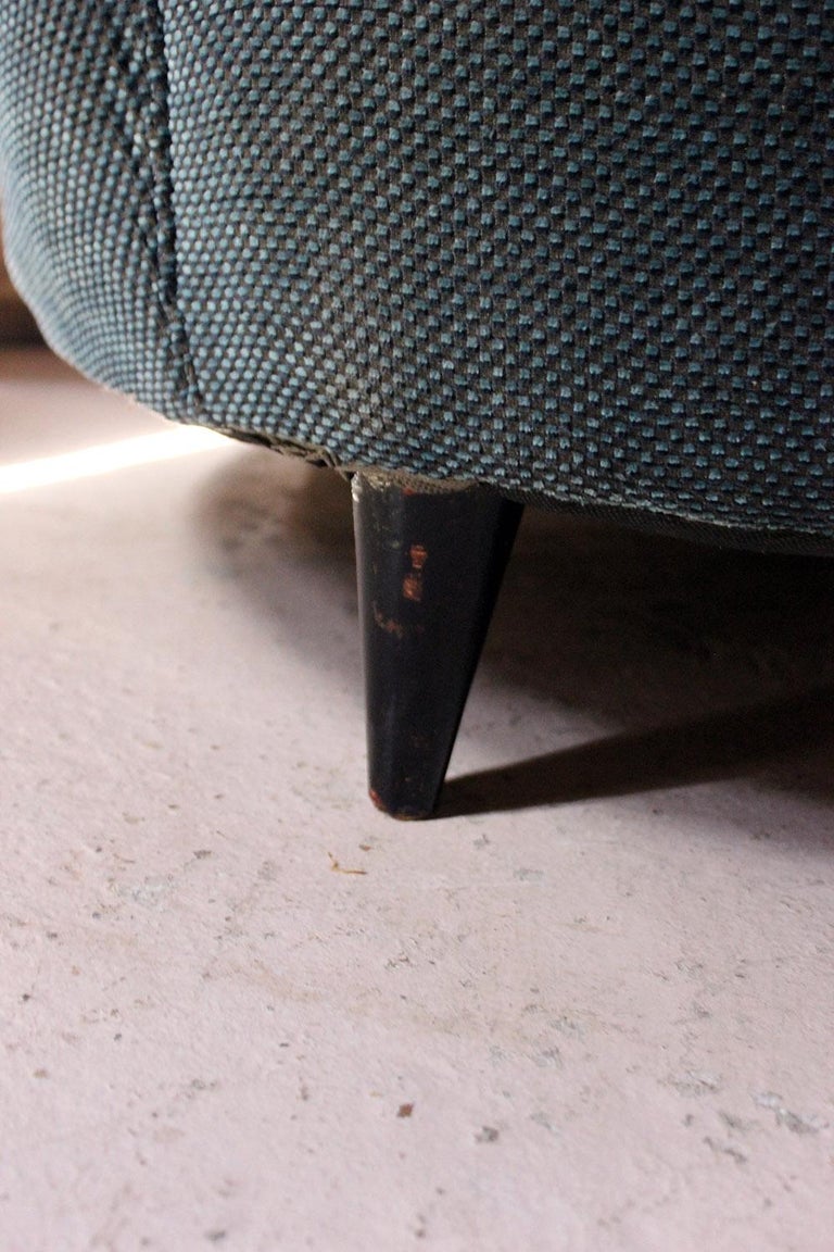 French Shell Backed and Ebonized Sofa, circa 1930 at 1stDibs