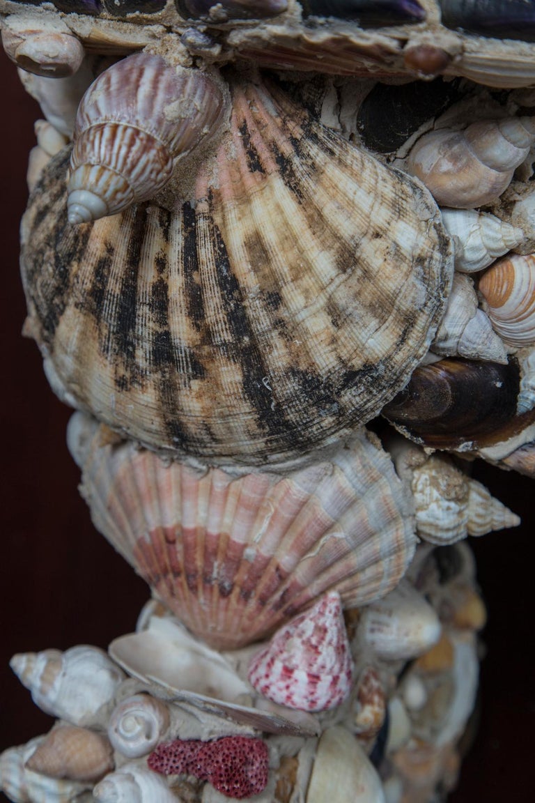 French Shell Console Table, Baroque Grotto Style at 1stDibs