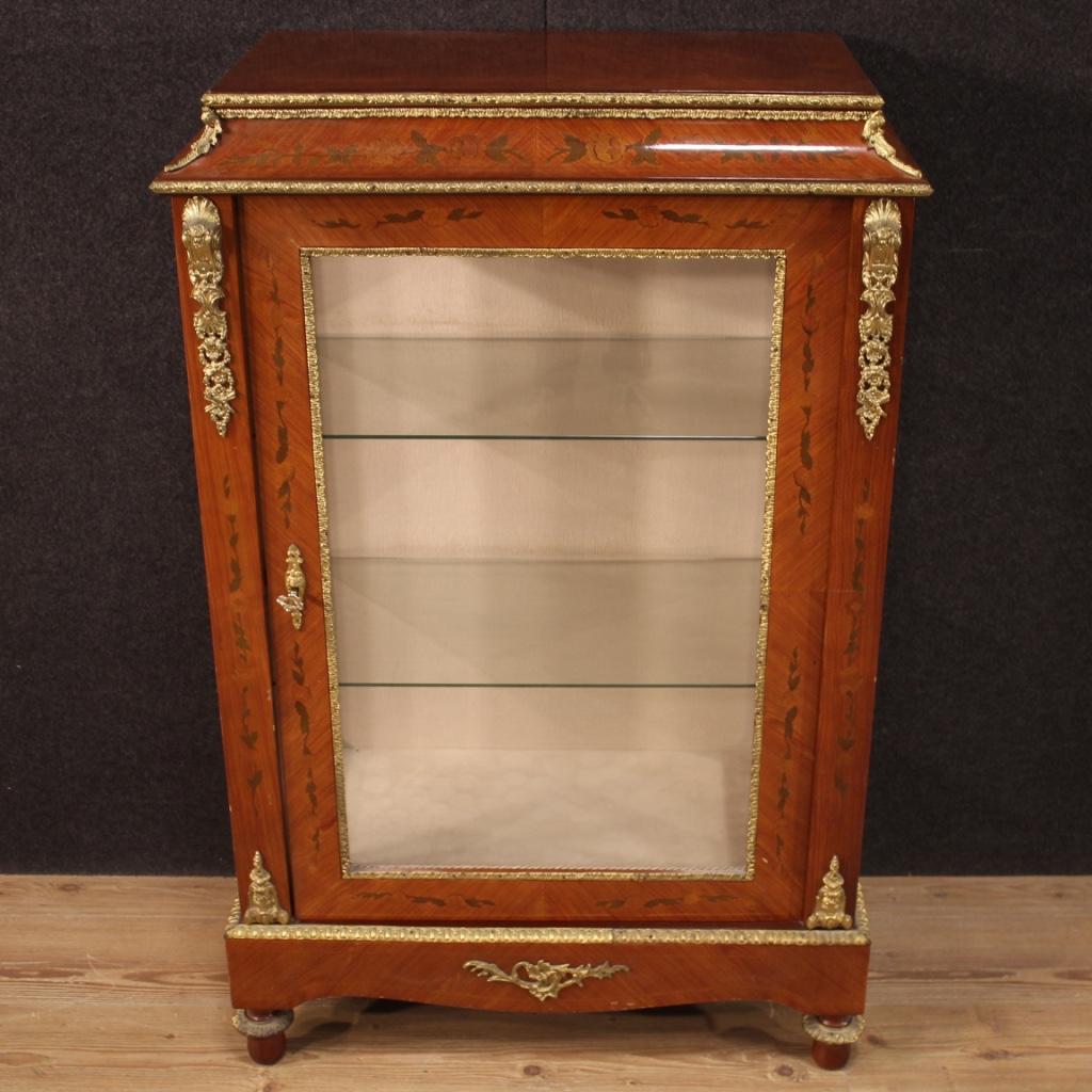 French Showcase Inlaid in Rosewood and Fruitwood, 20th Century For Sale ...