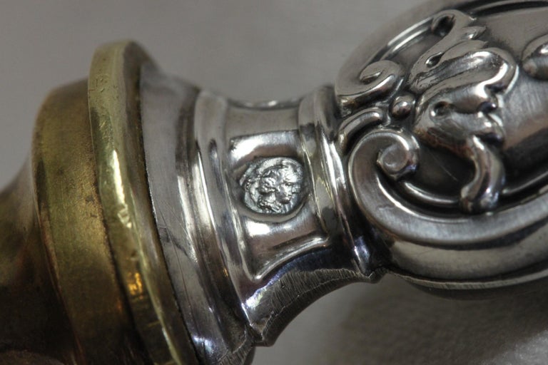 French Silver Cake Slice with Gilt Blade For Sale at 1stDibs