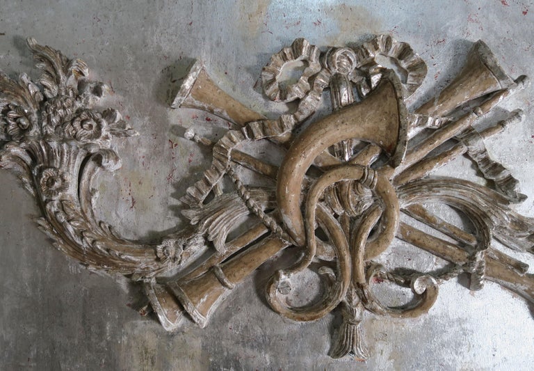 French Silver and Gold Pair of Carved Cornucopia Panel, circa 1930s For ...