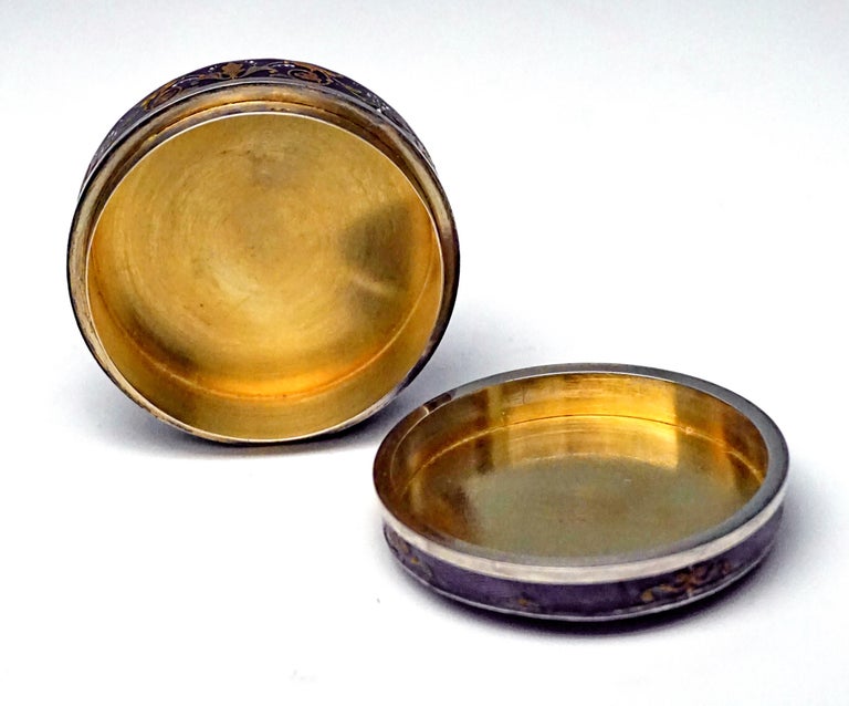 French Silver Guilloche-Enamel Box with Delicate Decoration Paris ...