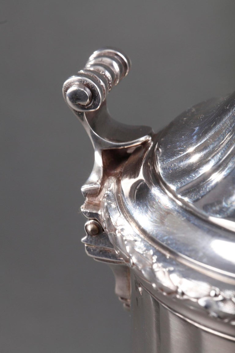French Silver Hot Chocolate Pot or Coffee Pot, Puiforcat For Sale at ...