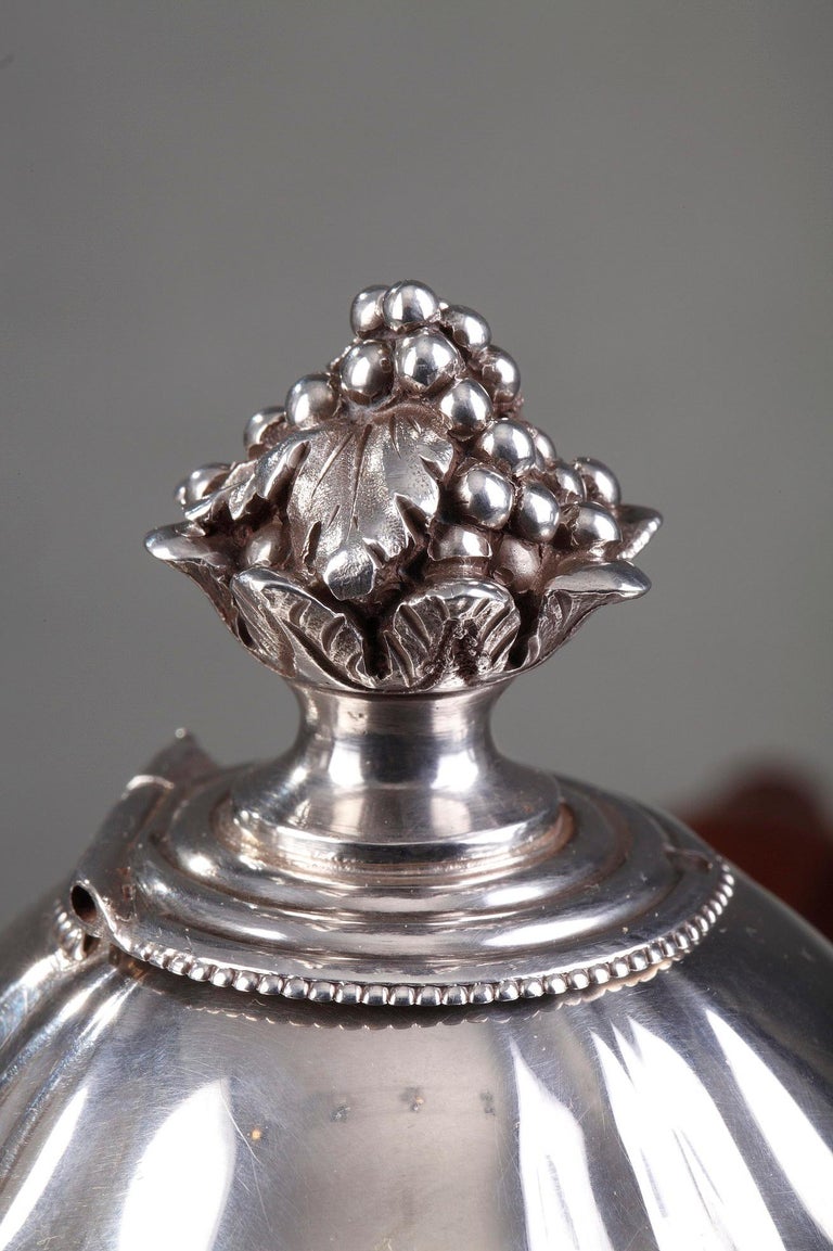 French Silver Hot Chocolate Pot or Coffee Pot, Puiforcat For Sale at ...