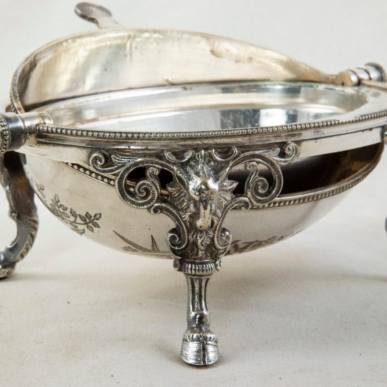 French Silver Plate Domed Serving Piece with Swivel Lid c. 1900 at 1stDibs