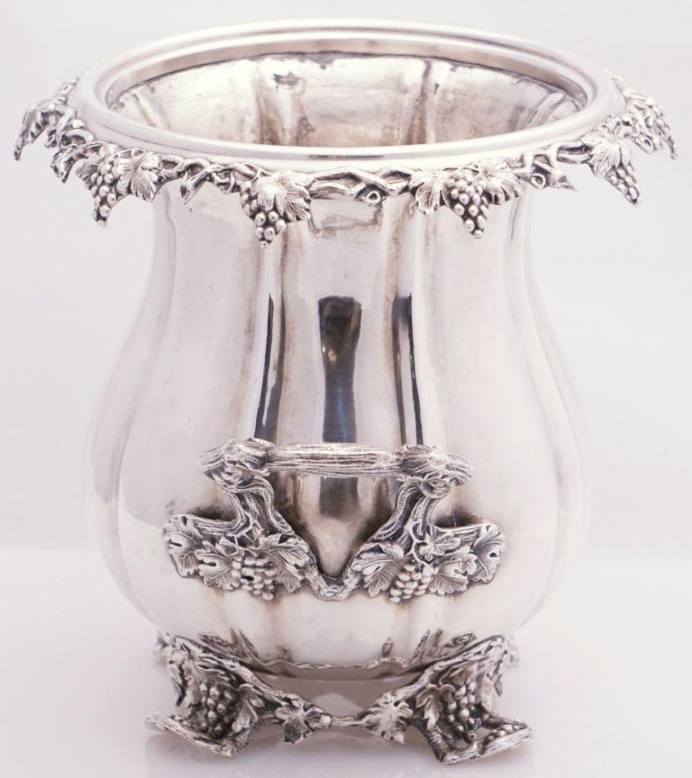 French Silver Wine Coolers with Grape Motif 'Priced Individually' For ...
