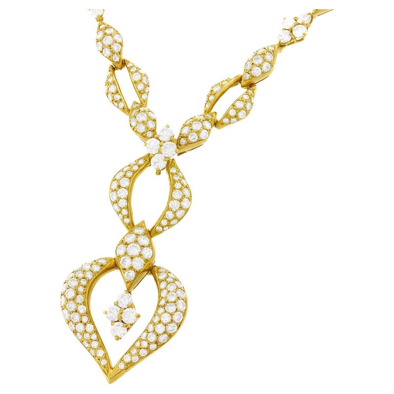 French Sixties Chic Diamond Necklace For Sale at 1stDibs