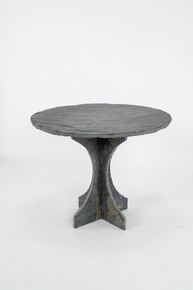 French Slate Round Table For Sale at 1stDibs
