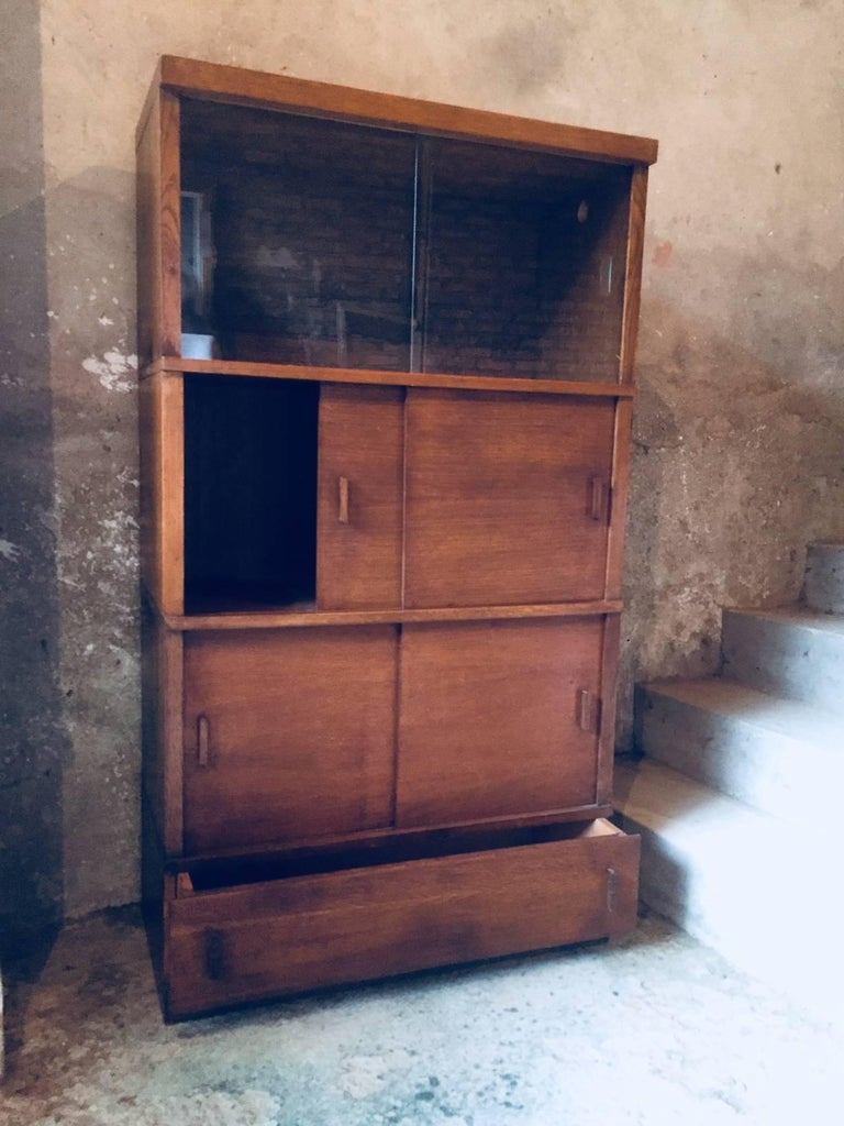 French Sliding Glass Doors Library or Bookcases, 1950s at 1stDibs