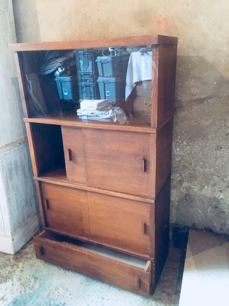 French Sliding Glass Doors Library or Bookcases, 1950s at 1stDibs