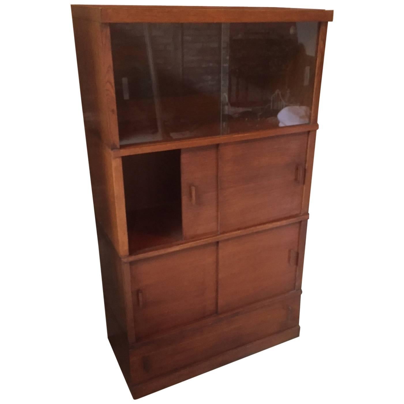 French Sliding Glass Doors Library or Bookcases, 1950s at 1stDibs