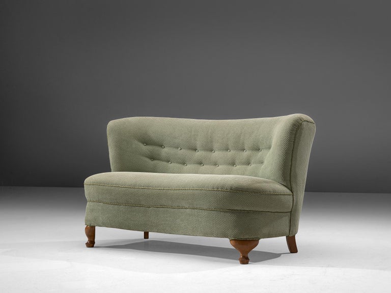 French Sofa Settee in Light Green Fabric For Sale at 1stDibs | light ...