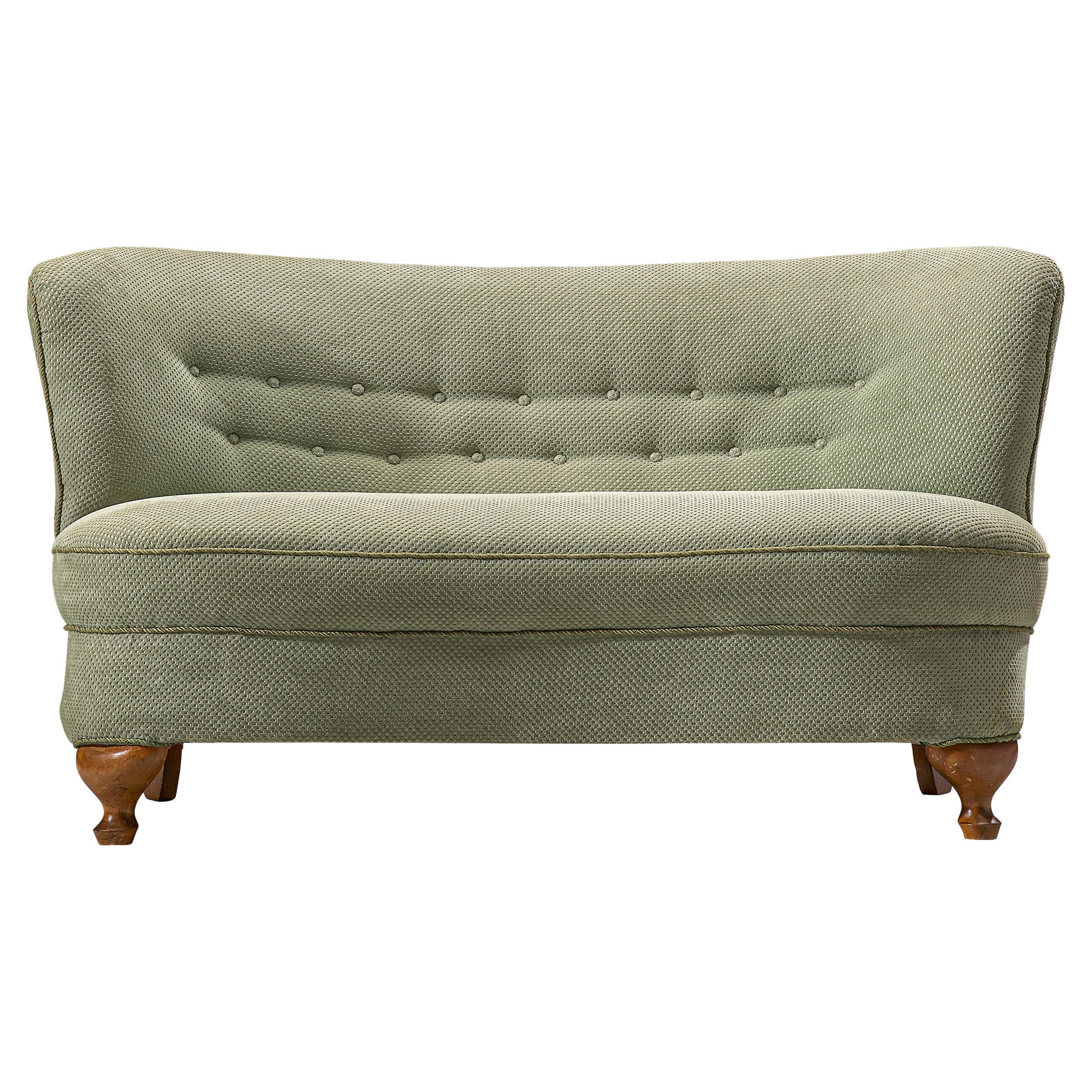 Small French Settee in Muslin at 1stDibs