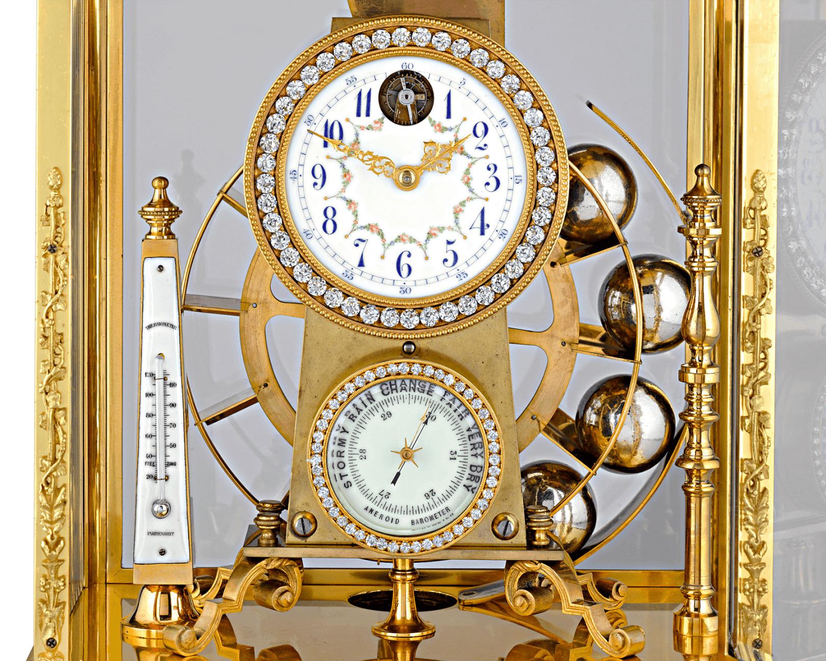 French Spherical Weight Mantel Clock at 1stDibs