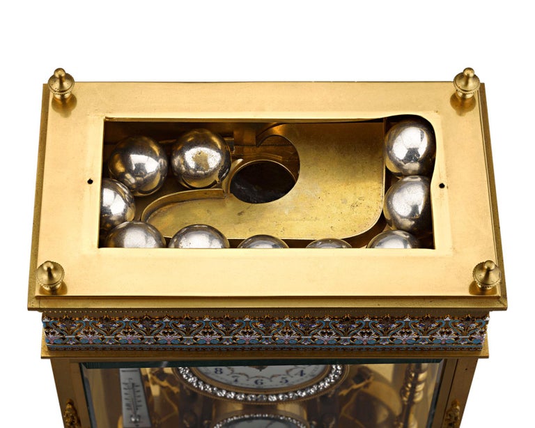 French Spherical Weight Mantel Clock at 1stDibs
