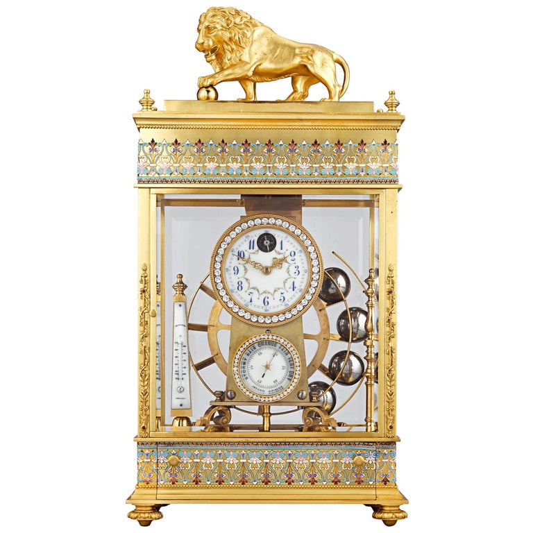 French Spherical Weight Mantel Clock at 1stDibs