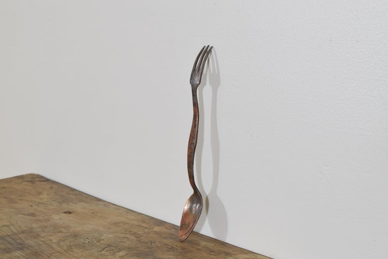 French "Spork" in Silver Plated Copper, Marked "LEGRY", 19th-20th ...