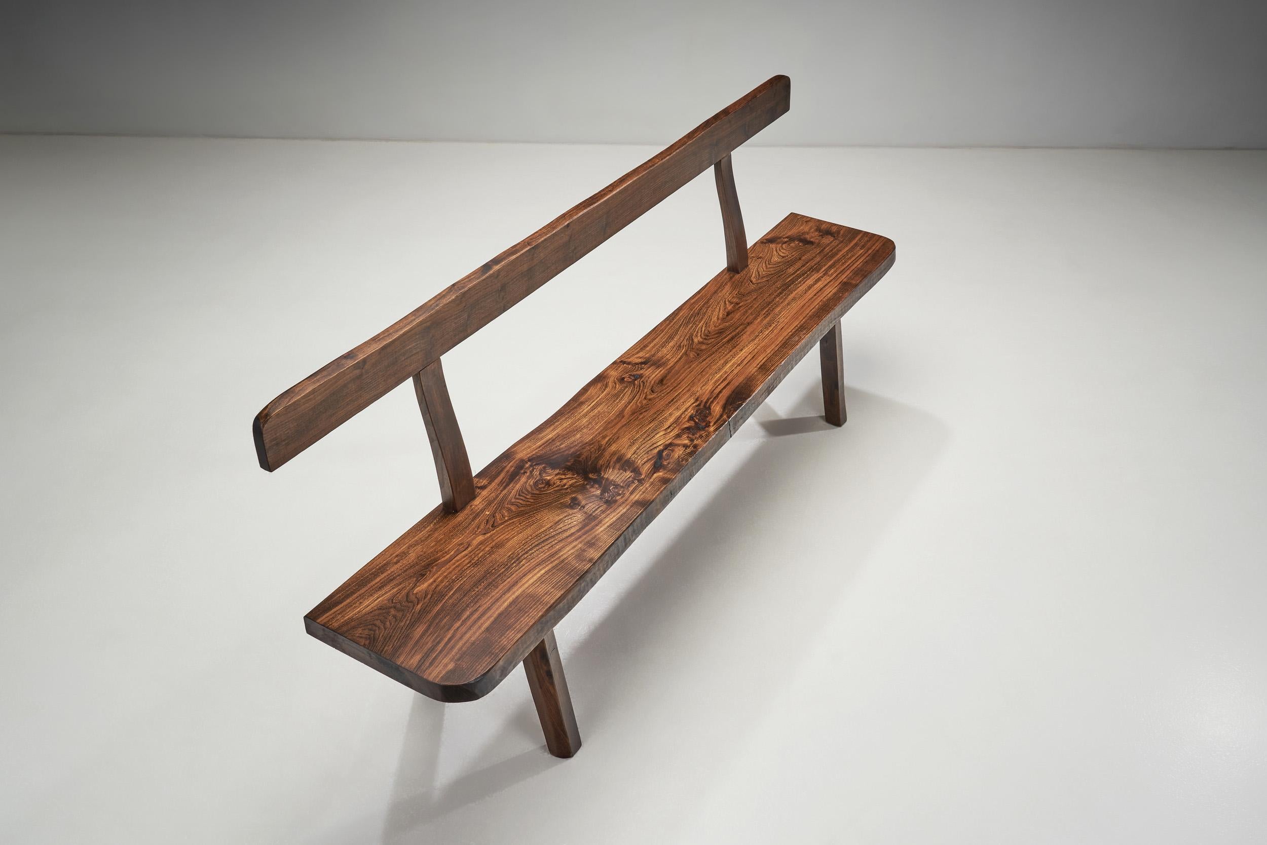 French Stained Wood Aranjou Edition Bench, France, 1950s For Sale at ...