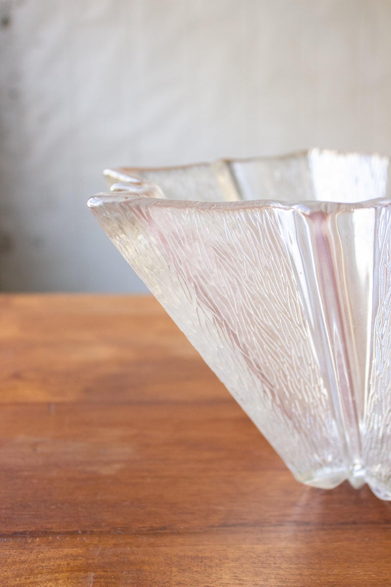 Mod French 1960s Starburst Glass Bowl For Sale at 1stDibs
