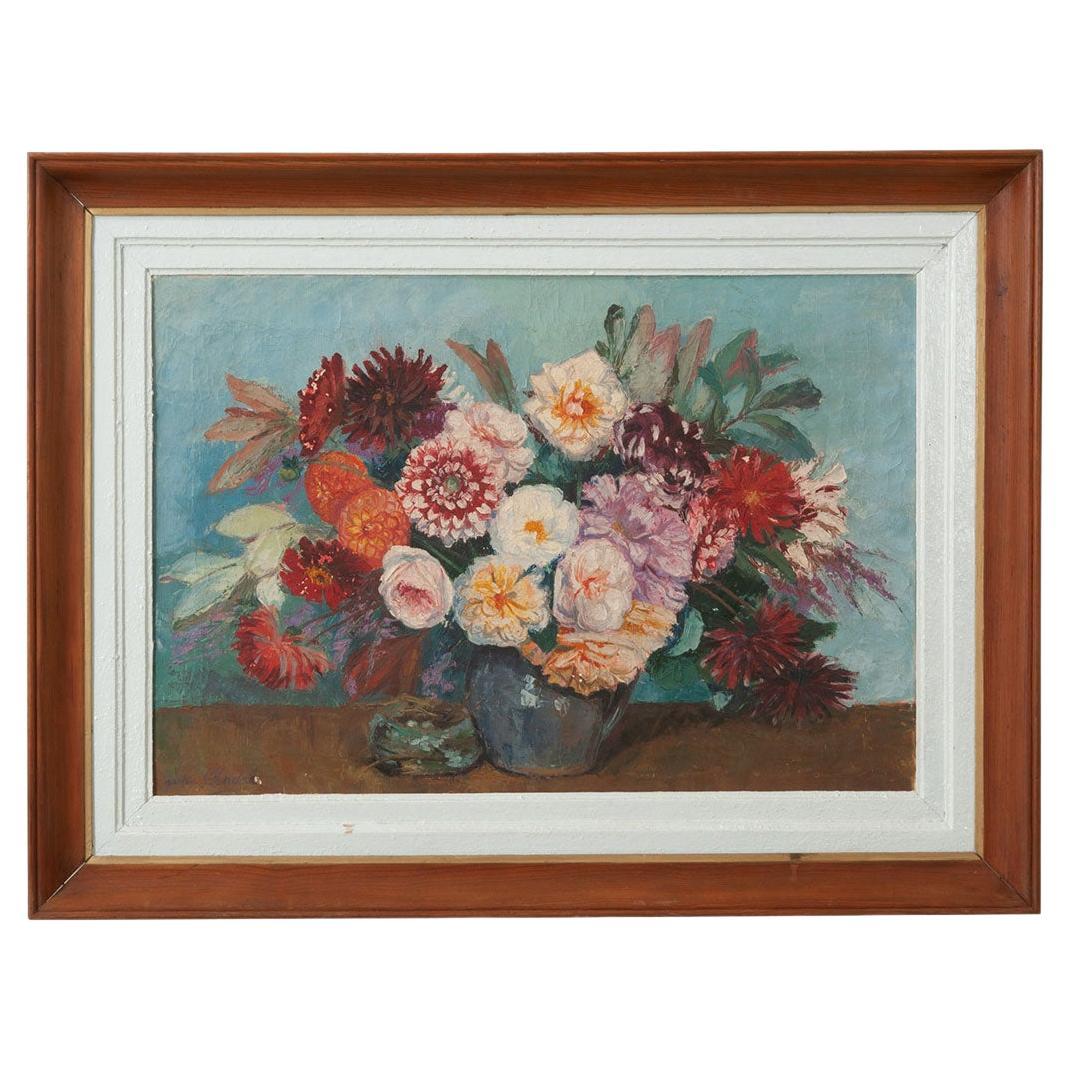 Kevin Weckback Impressionist Still Life Gold Frame For Sale at 1stDibs
