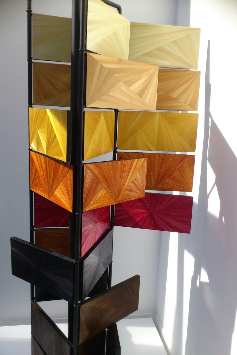 French Straw Marquetry Screen For Sale at 1stDibs