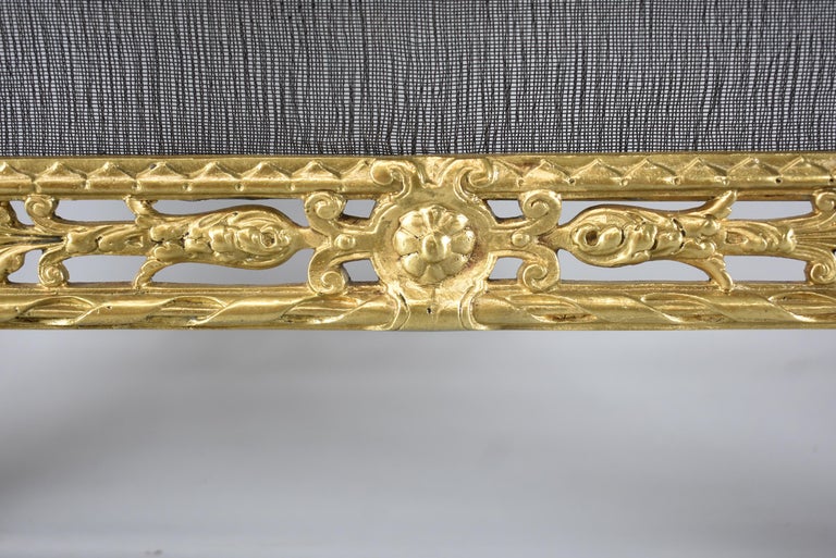 French Style Brass Fireplace Screen Lion Details Paw Feet at 1stDibs ...