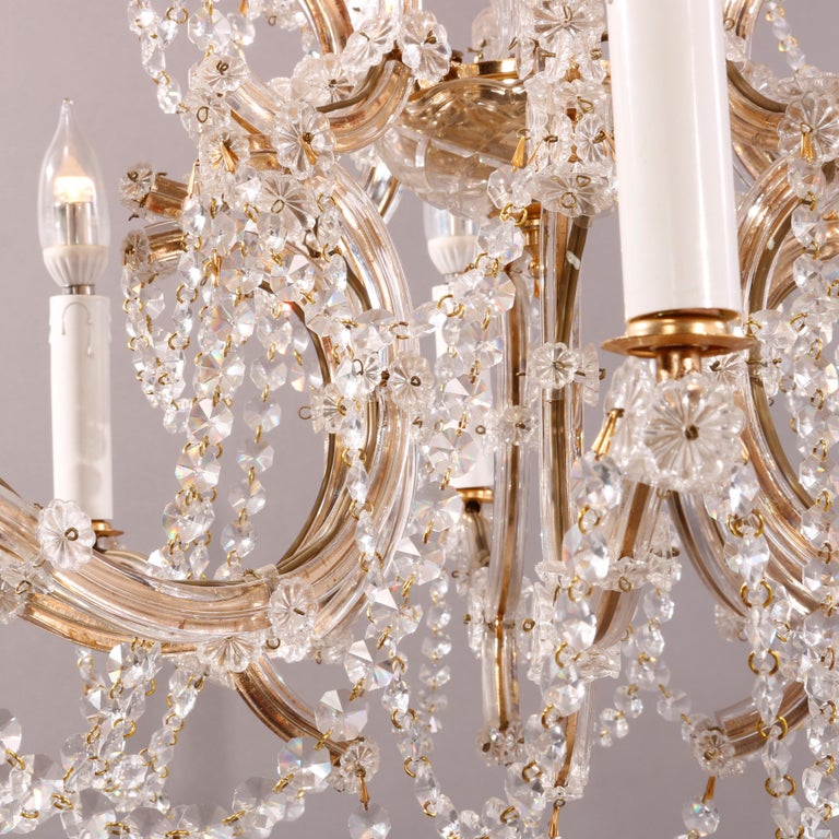 French Style Crystal Chandelier, 20th C For Sale at 1stDibs