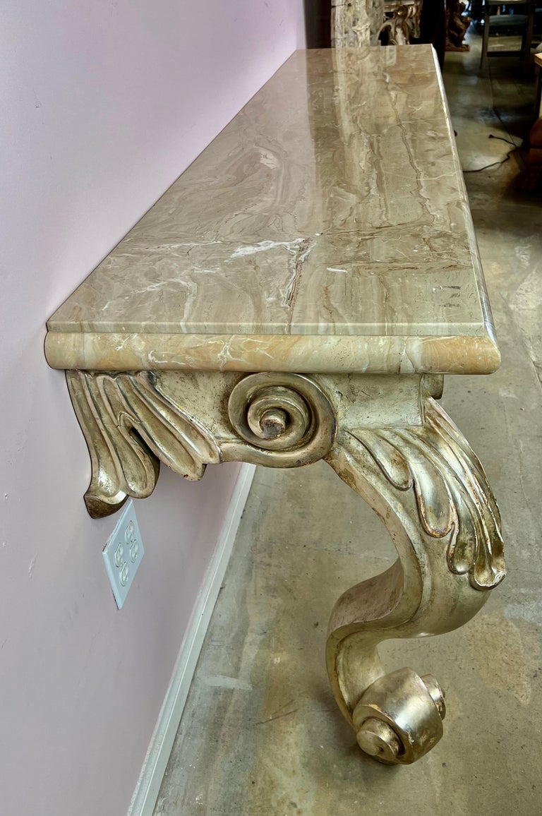 French Style Painted and Parcel Gilt Console For Sale at 1stDibs