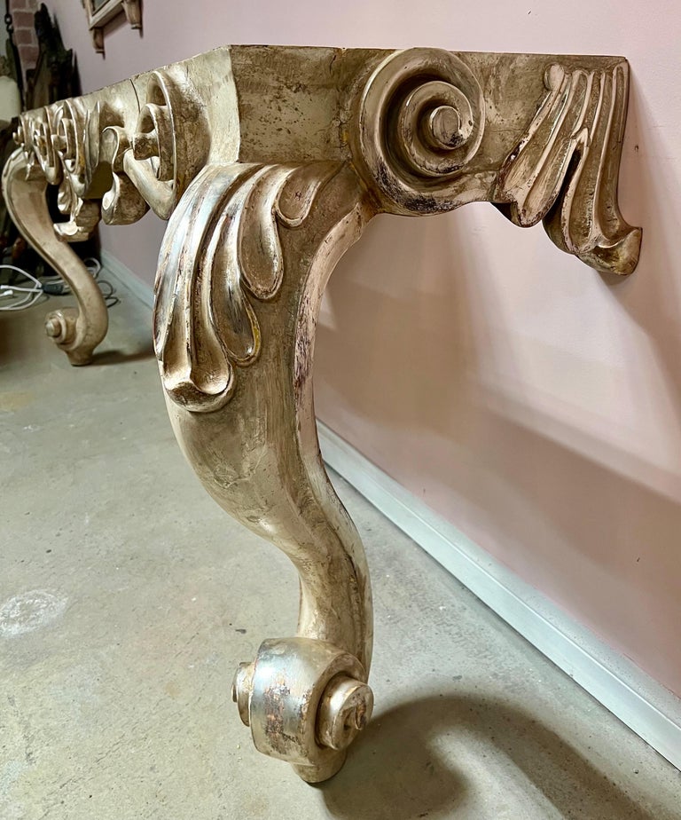 French Style Painted and Parcel Gilt Console For Sale at 1stDibs