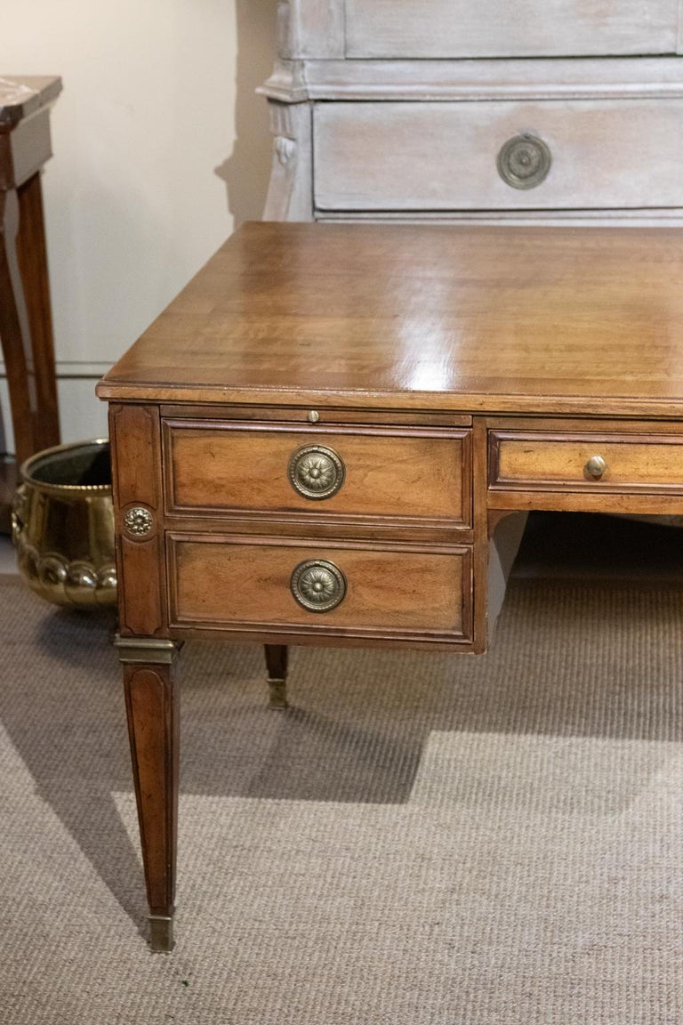French Style Partner's Desk by Baker, circa 1970s at 1stDibs