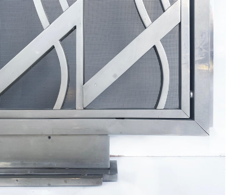 French Stylized Art Deco Fireplace Screen, French Riviera Acquisition ...