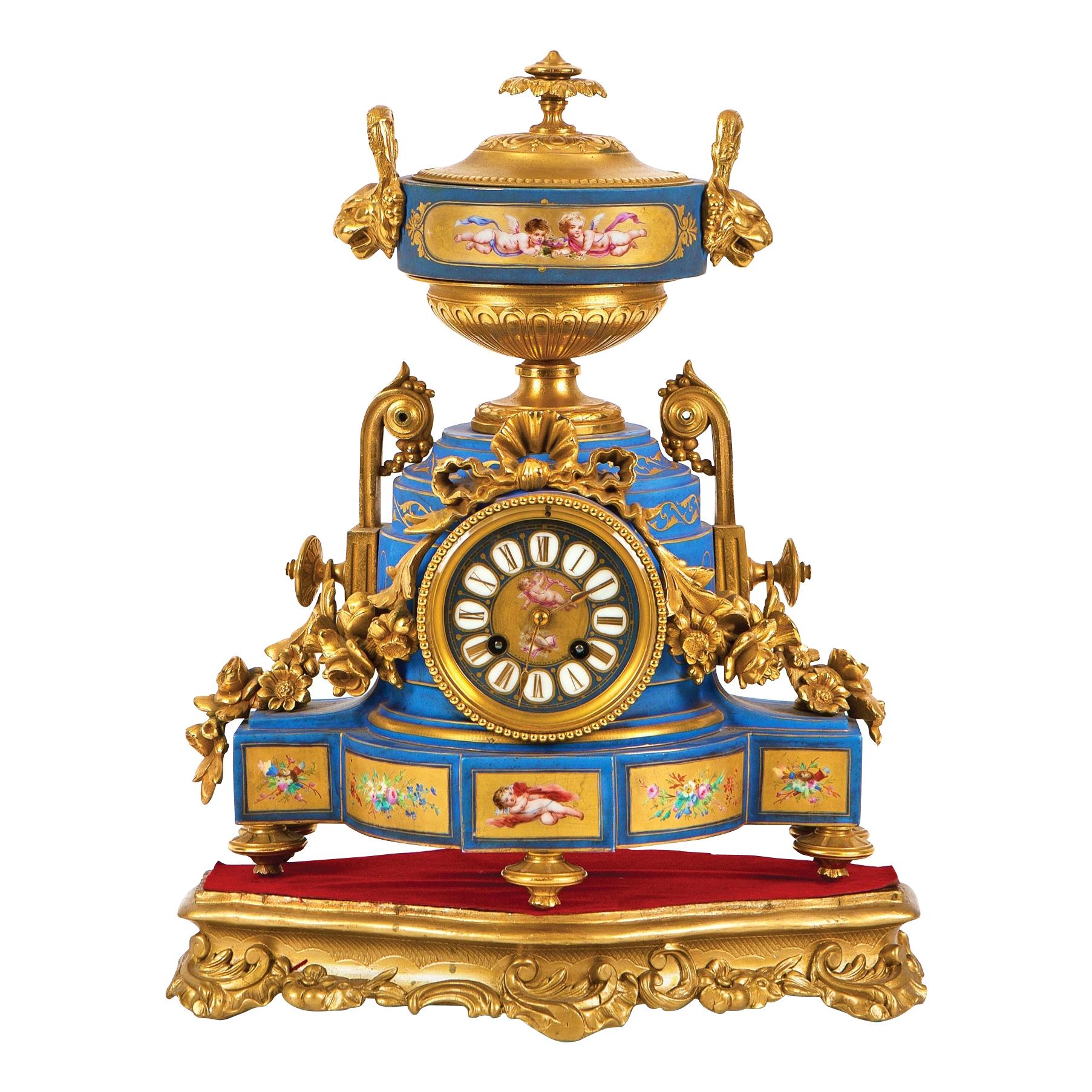 French Table Clock 19th Century Sign Lefevre-Paris For Sale at 1stDibs