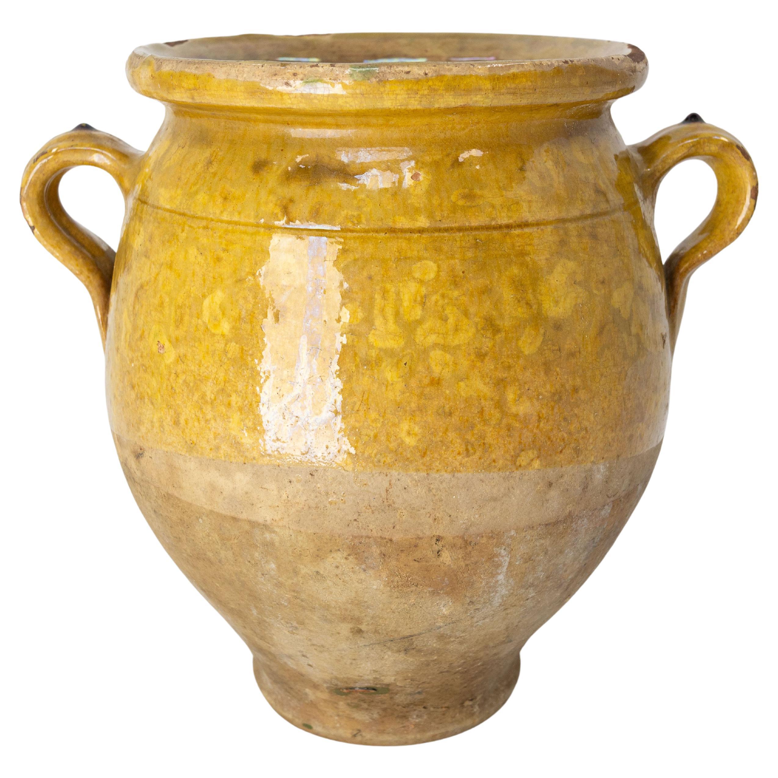 Two French Glazed Pots in Confit Pot Form at 1stDibs