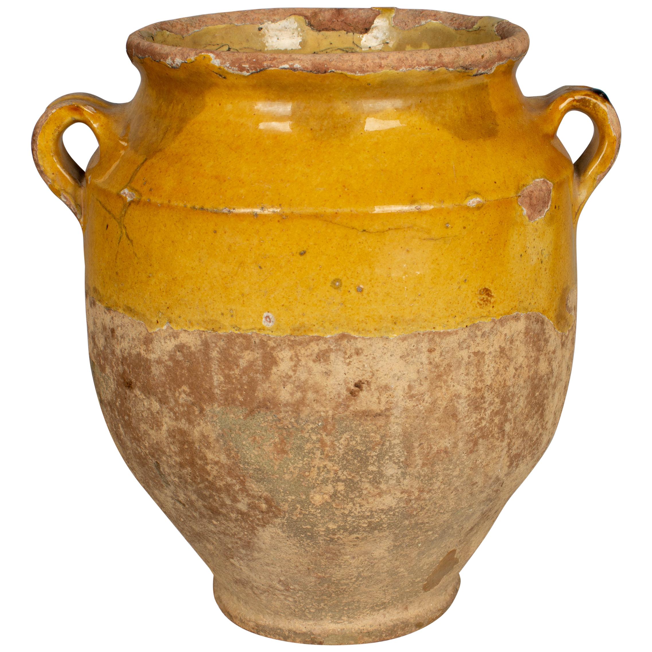 French Terracotta Ocre Confit Pot at 1stDibs
