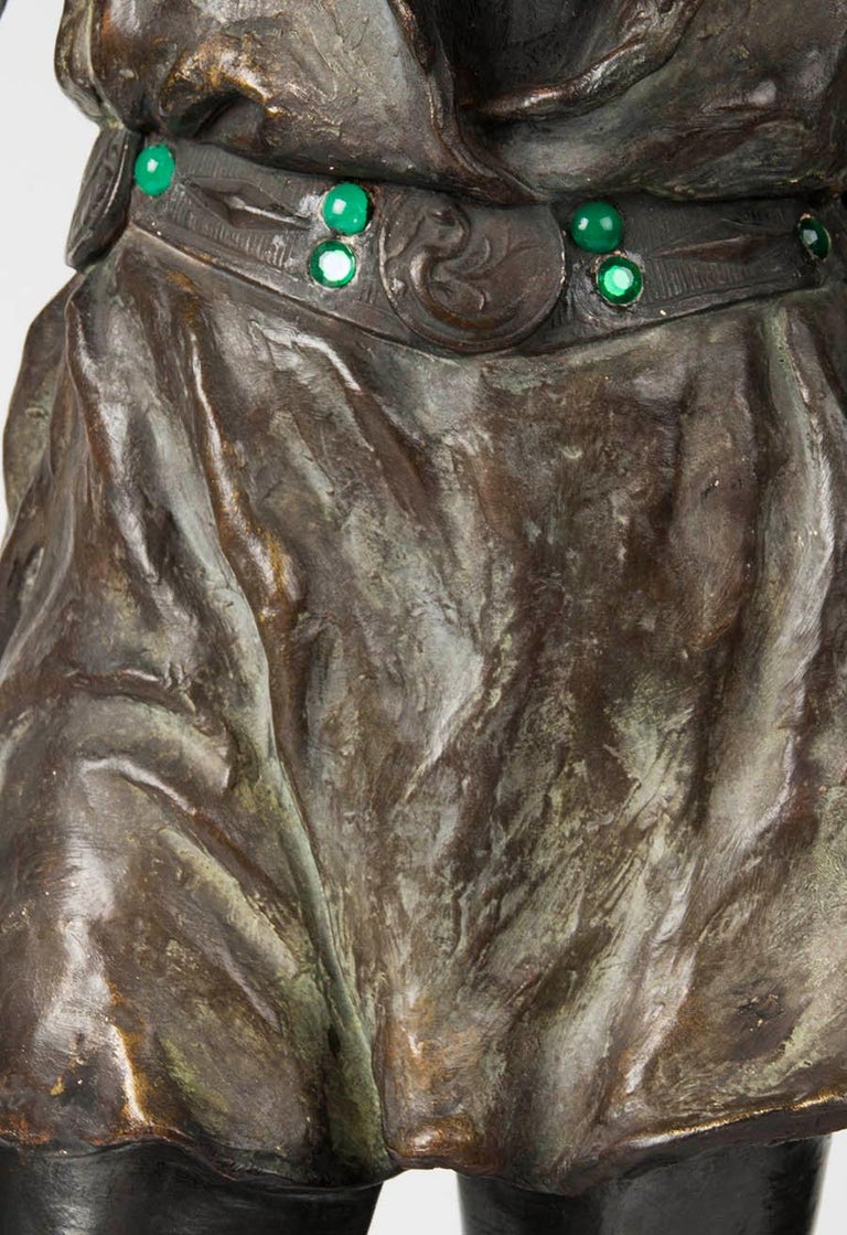 French Terracotta Statue of a Knight Signed J. Dupré For Sale at 1stDibs