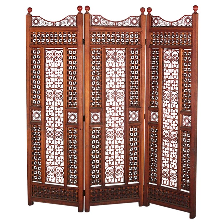 French Three-Panel Moorish Style Room Divider at 1stDibs
