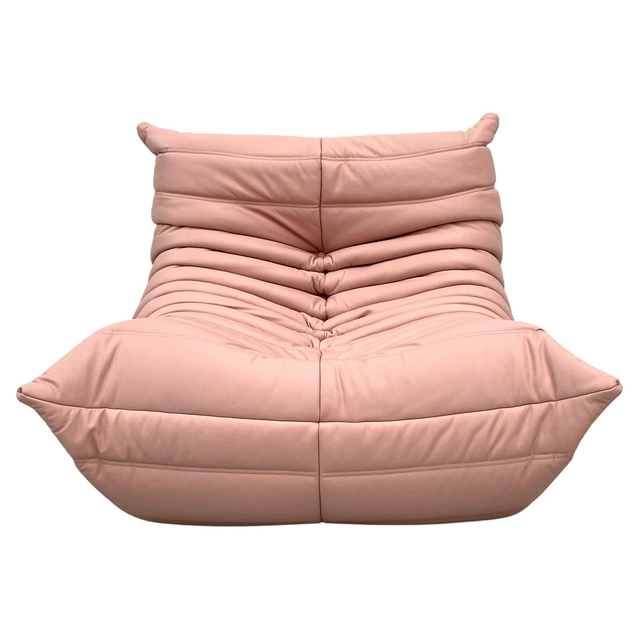 Ligne Roset "Togo" Sofa Upholstered in Pink Velvet Fabric, Michel ...