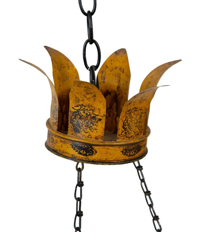 French Tole Hanging Lamp, Empire Style at 1stDibs