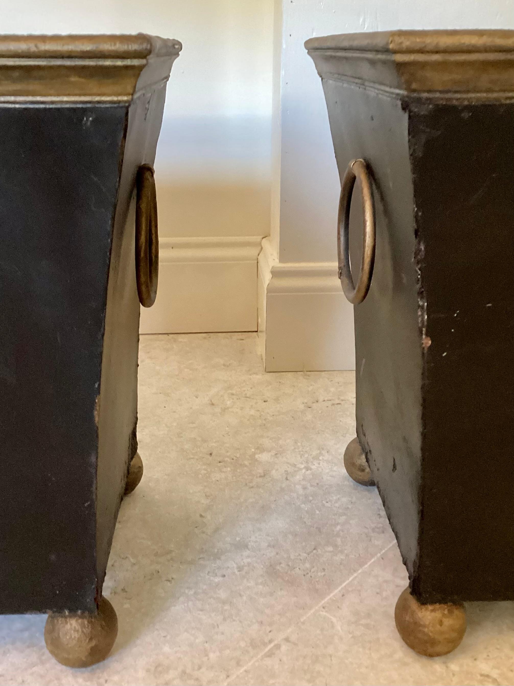 French Tole Topiaries, a Pair For Sale at 1stDibs