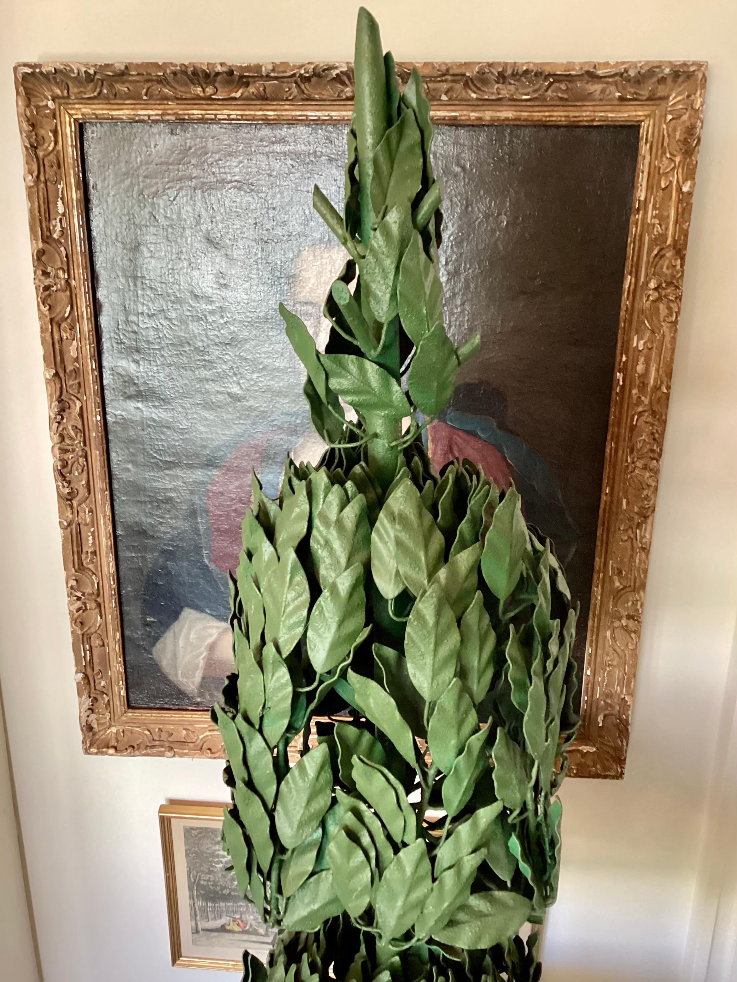 French Tole Topiaries, a Pair For Sale at 1stDibs