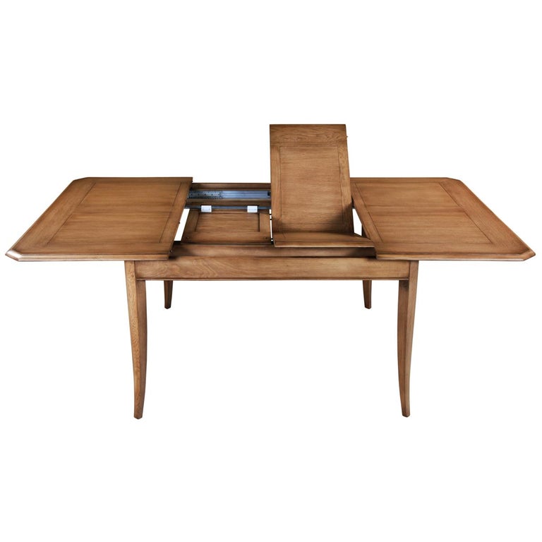 French Tradition Extensible Square Dining Table, Chestnut Stained For ...