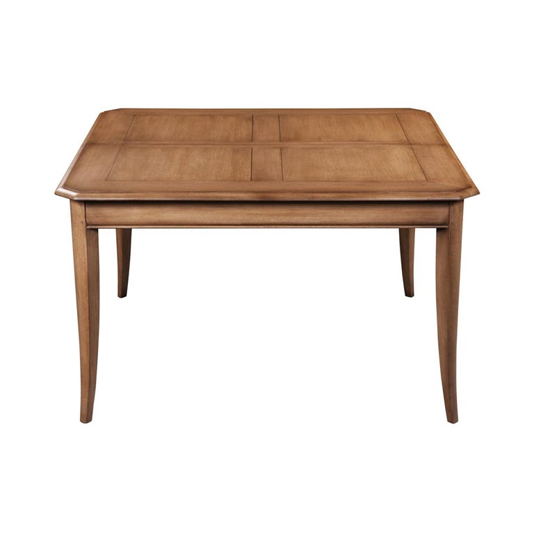 French Tradition Extensible Square Dining Table, Chestnut Stained For ...