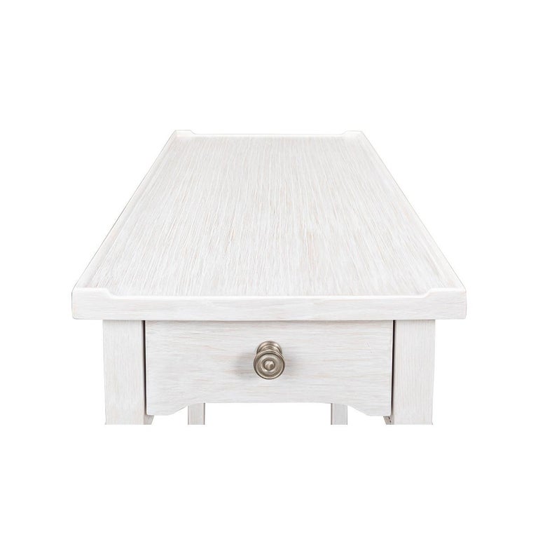 French Traditional End Table, Whitewash For Sale at 1stDibs