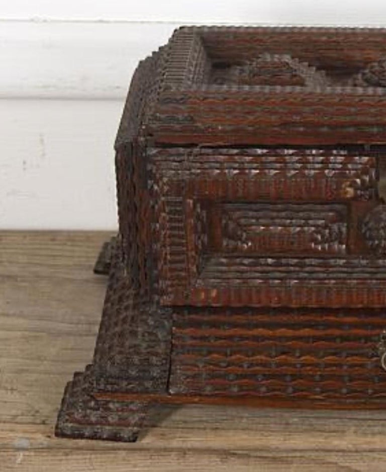 French Tramp Art Box For Sale at 1stDibs